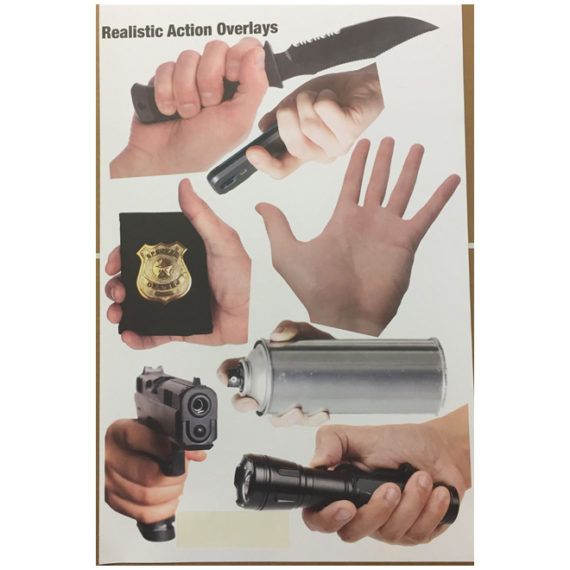 Overlays For Realistic Targets #650 – 7 Per Sheet – The Target Shop