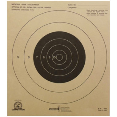 NRA Official Pistol Target B-16 – The Target Shop