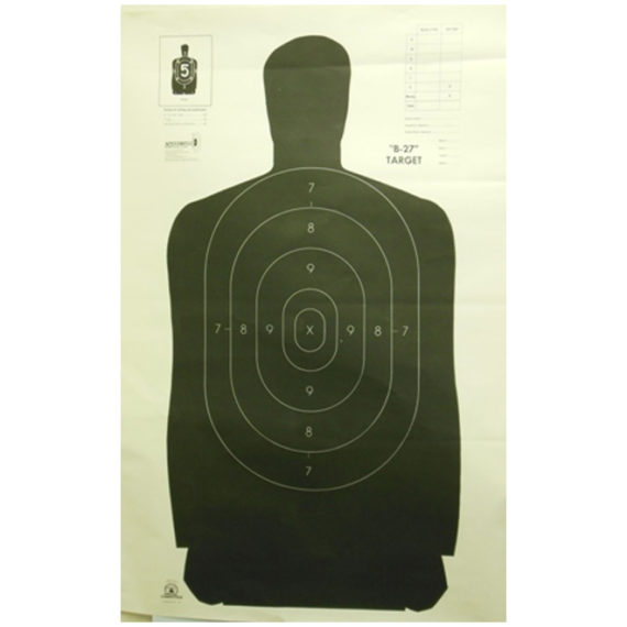 Official NRA Qualification Silhouette B27FSA Target – Box of 100 – The ...