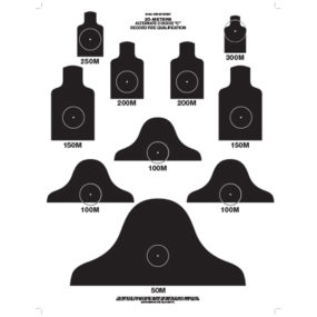 DOD – M16-A1 – 25 Meter Alt Course C Target – Box of 250 – The Target Shop