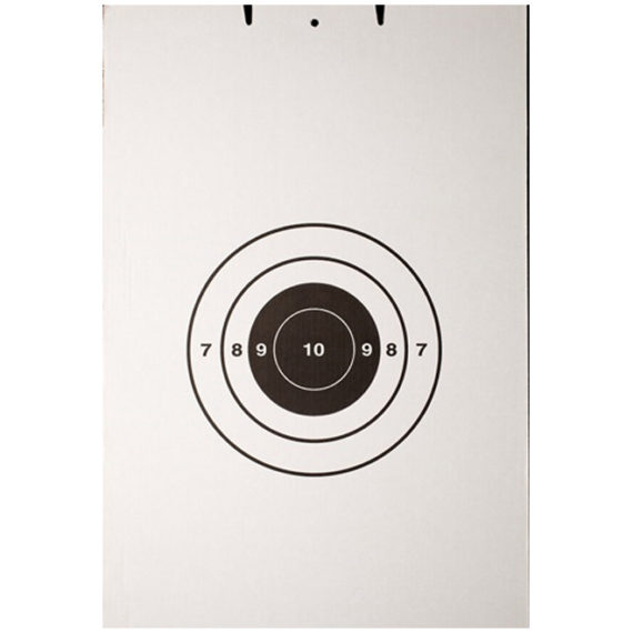 FBI Single Bullseye Cardboard Target – Bundle of 50 – The Target Shop