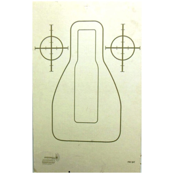 FBI-QIT Cardboards Training Target w/ 2 Bulls-eyes – Bundle of 50 – The ...
