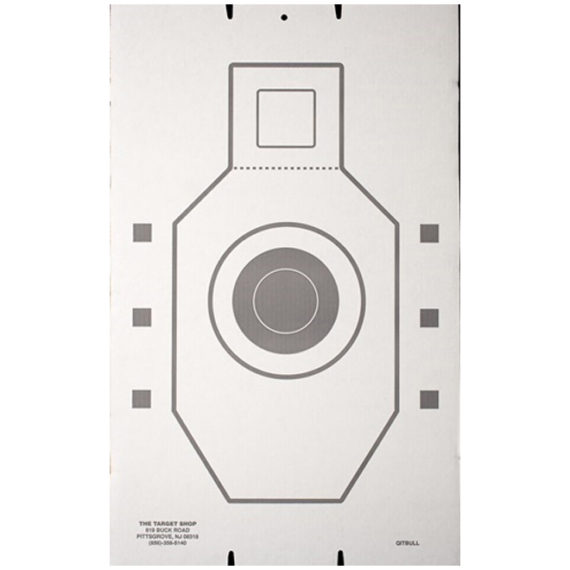 IPSC QIT Bulls-eye Cardboard Target – Bundle of 50 – The Target Shop